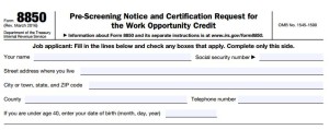IRS Issues Revised Form 8850 – Includes WOTC Target Group J – WOTC ...